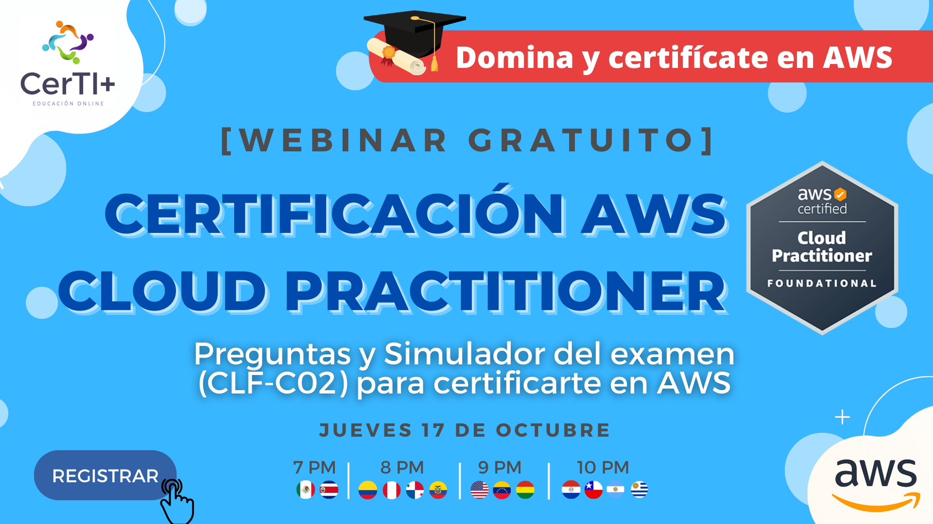Certificacion AWS Cloud Practitioner – CerTI+